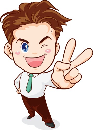 Cartoon office worker Royalty Free Vector Image