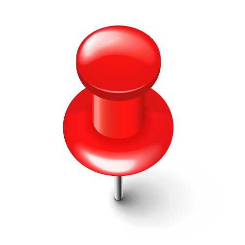 Red thumb tack realistic push pin mockup Vector Image Red thumb tack realistic push pin mockup Vector Image
