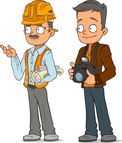 Electrician engineer working man character Vector Image