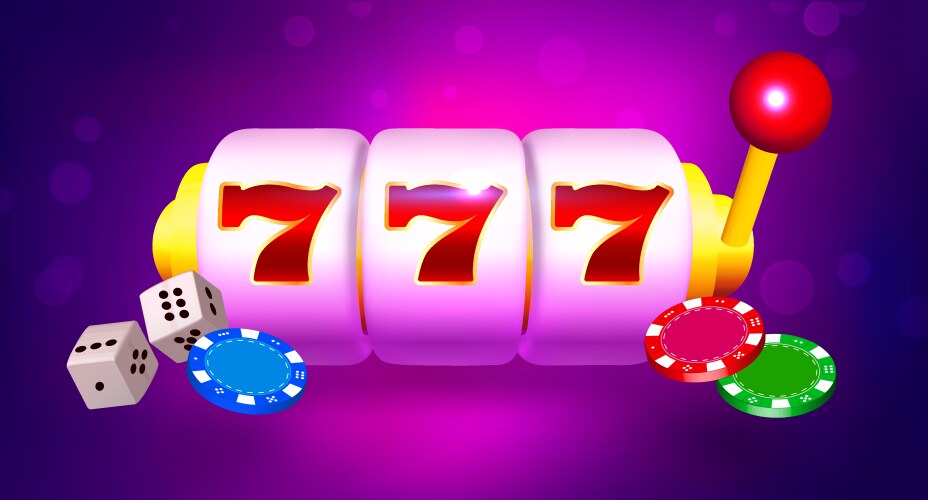 Fruit slot machine flyer vegas casino game Vector Image