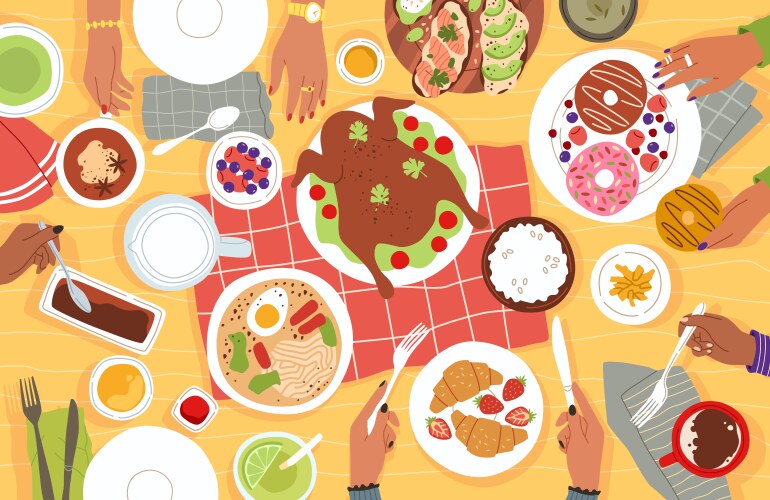 Dinner Cartoon Vector Images (over 100,000)