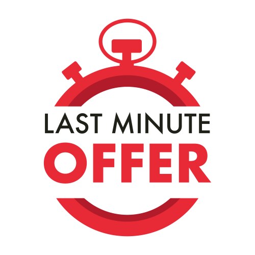 Limited time offer red label Royalty Free Vector Image