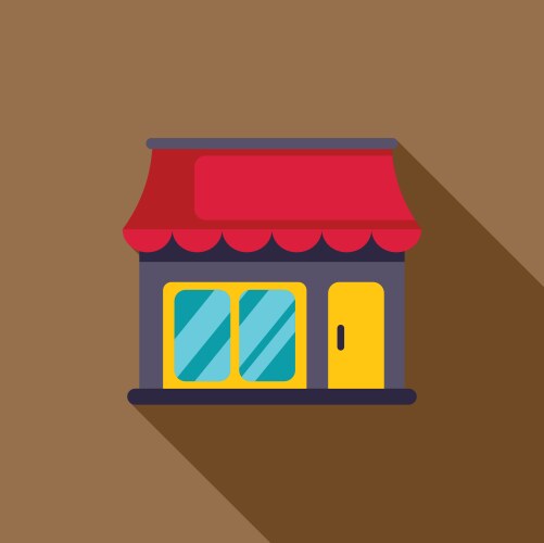Small business storefront facade with awning Vector Image