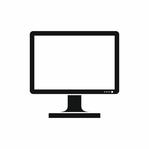 Computer monitor black mockup Royalty Free Vector Image