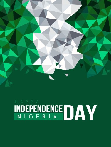 Happy independence day nigeria greetings design Vector Image Happy independence day nigeria greetings design Vector Image
