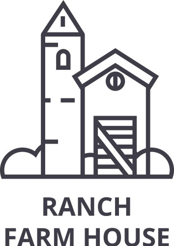 House clipart of a farm spring sketch Royalty Free Vector