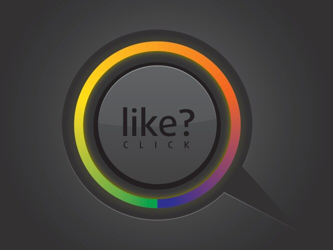 Black led light power button Royalty Free Vector Image