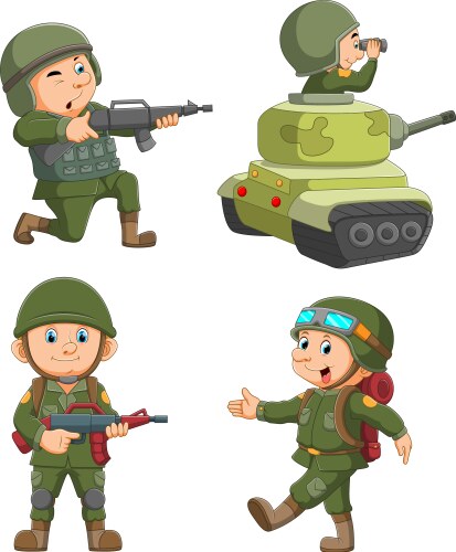 Chibi soldier Royalty Free Vector Image - VectorStock