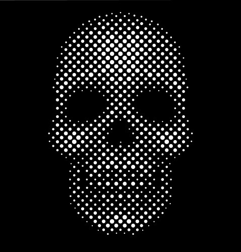Halftone skull Royalty Free Vector Image - VectorStock