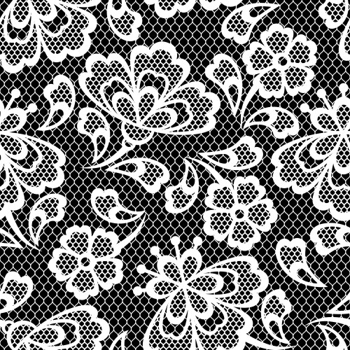 Seamless floral vintage lace background Royalty Free Vector