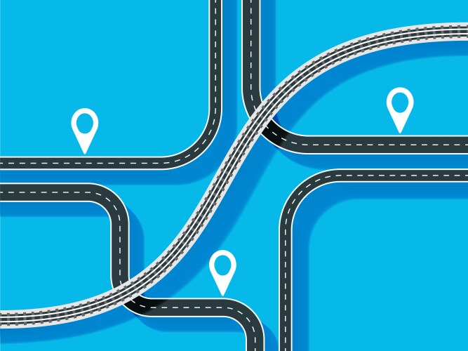 Overpass elevated road Royalty Free Vector Image