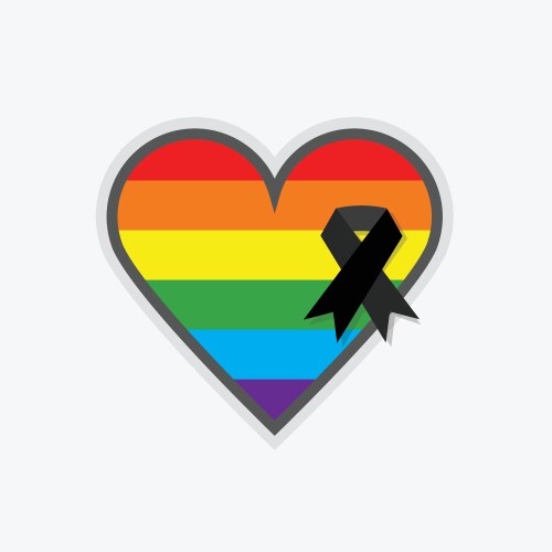 Creative colorful lgbtq circle pattern emblems Vector Image