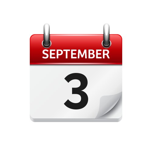Calendar icon day 19 september template date days Vector Image