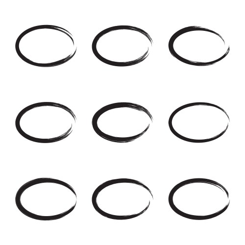 Hand drawn round corner rectangle and square shape