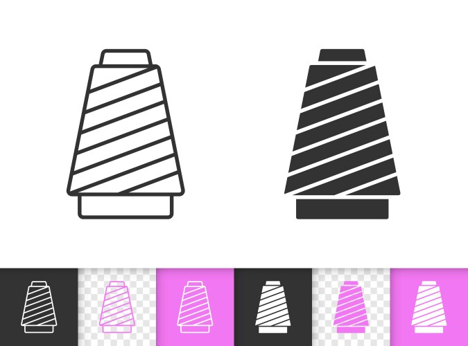 Red clew papercut yarn border with thread Vector Image