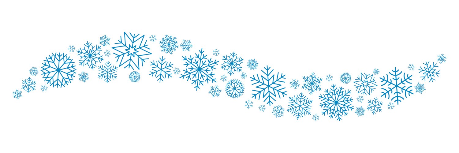 Winter Snowflake Border – Royalty-Free Vector | VectorStock