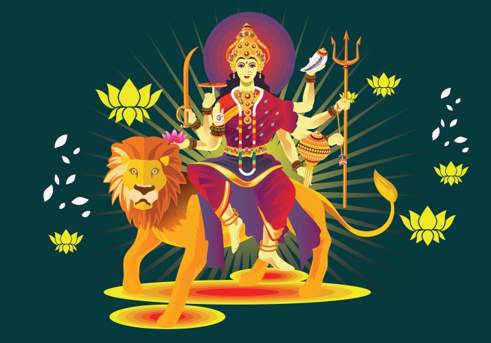Chaitra navratri Royalty Free Vector Image - VectorStock