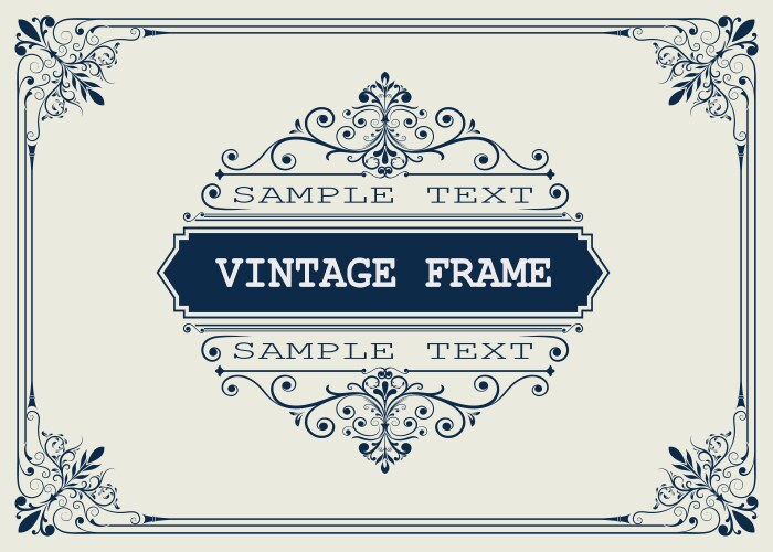 Decorative frame Royalty Free Vector Image - VectorStock