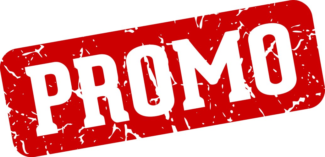 Promo rectangular sign stamp Royalty Free Vector Image