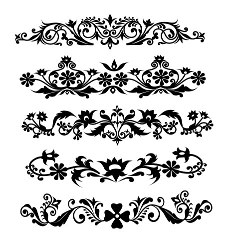 Scroll floral Royalty Free Vector Image - VectorStock