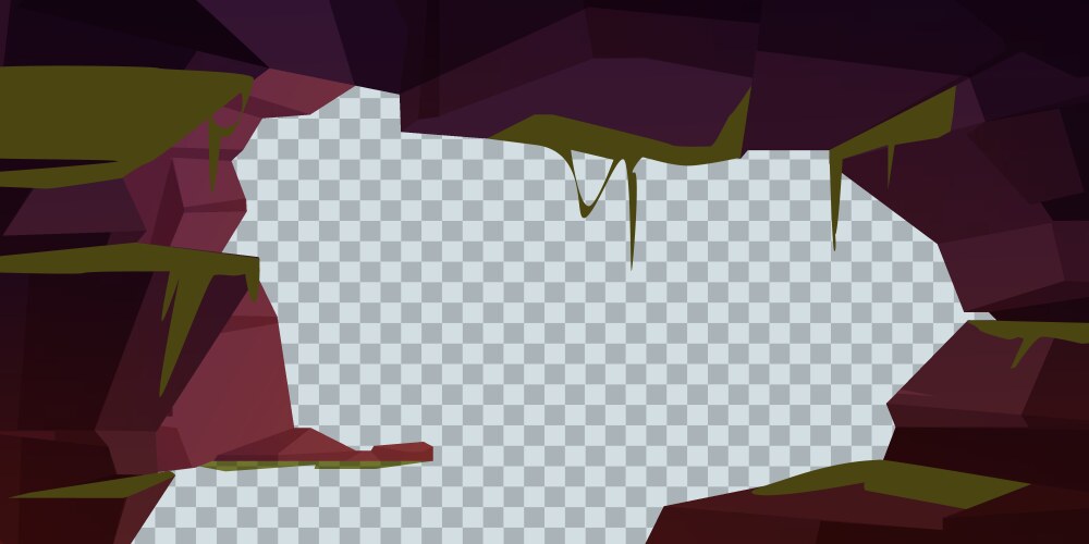 Cartoon cave isolated on white background Vector Image