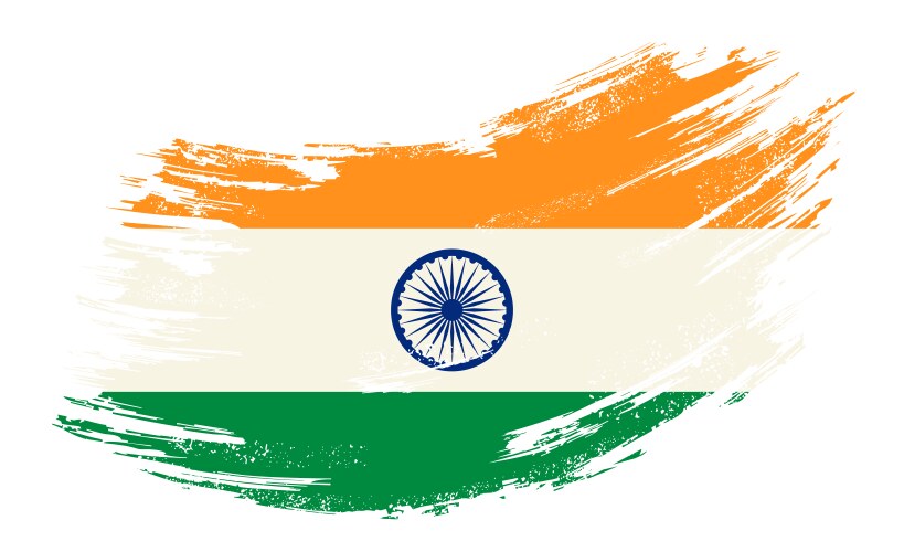 Indian scratched flag Royalty Free Vector Image