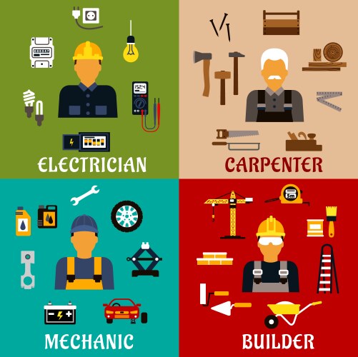 Construction Icon Set Royalty Free Vector Image