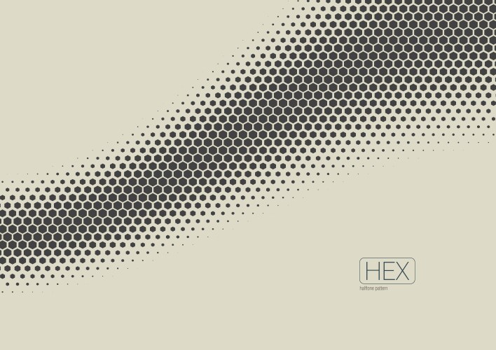 2d abstract geometric wave hex halftone pattern Vector Image