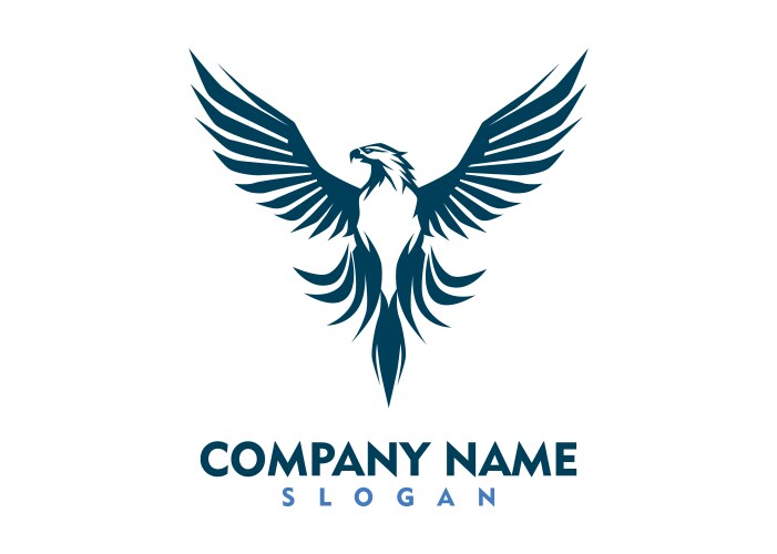Eagle bird logo design Royalty Free Vector Image