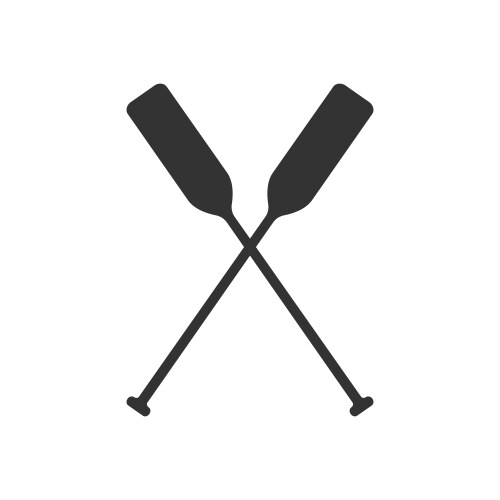 Crossed oars Royalty Free Vector Image - VectorStock