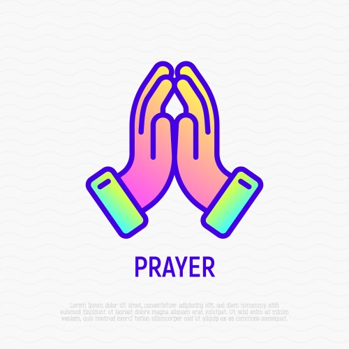 Praying hands symbols Royalty Free Vector Image