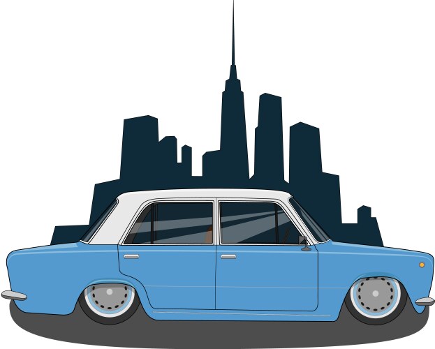 Car design of the 1980s retro style vehicle Vector Image