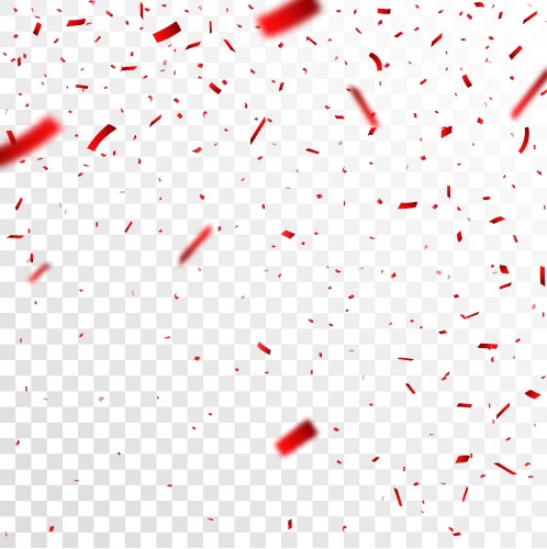 Pink confetti celebrations banner isolated Vector Image