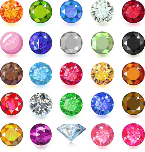 Gems naming chart Royalty Free Vector Image - VectorStock