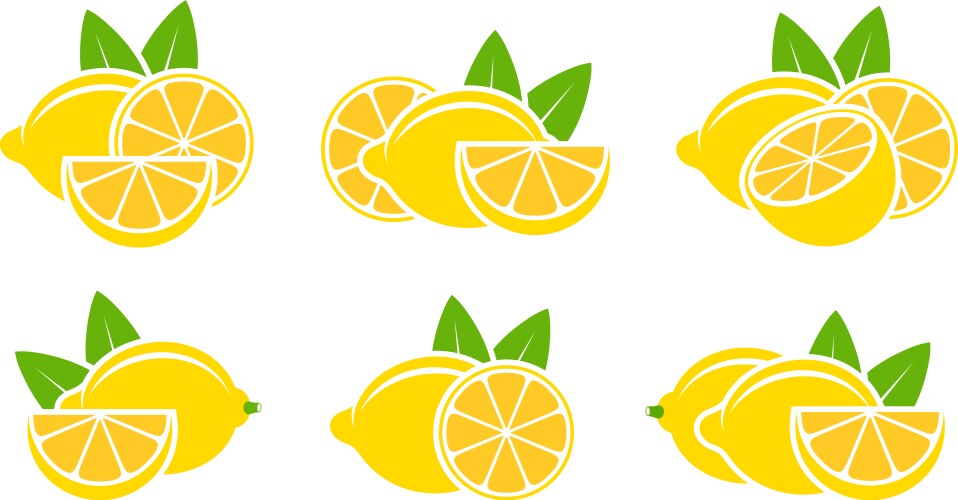 Lemon lettering for greeting card design signs Vector Image