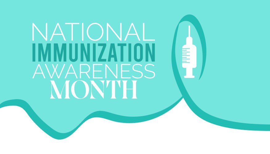 National immunization awareness month Royalty Free Vector