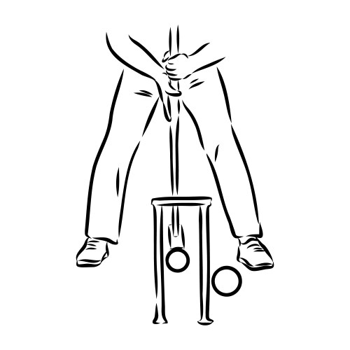 Drawing of a croquet mallet Royalty Free Vector Image