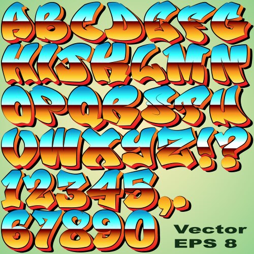 Graffiti fonts Royalty Free Vector Image - VectorStock
