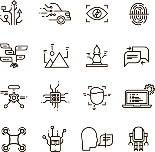 Artificial intelligence landing ai smart digital Vector Image