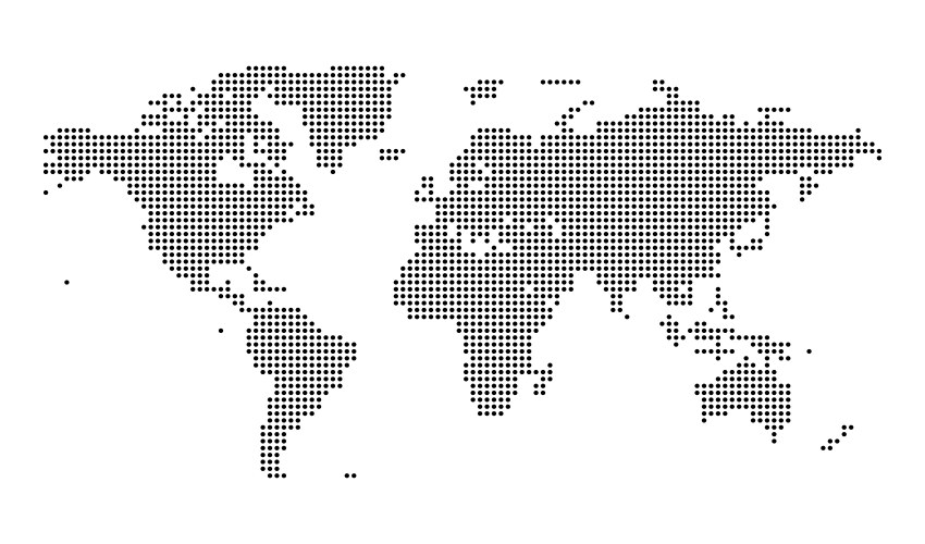 World map basic dots Royalty Free Vector Image