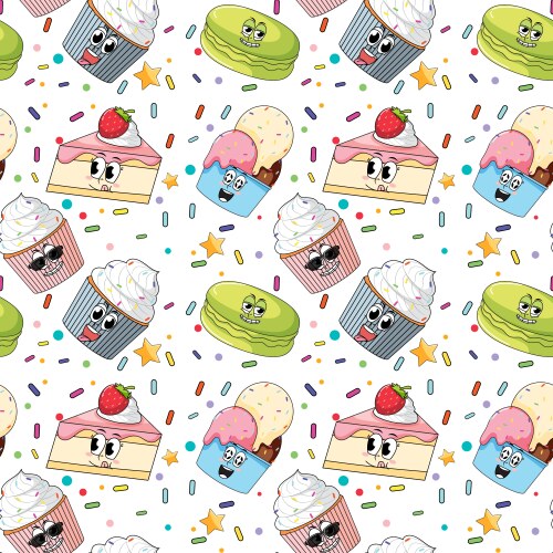 Sweet seamless pattern with sketchy spa stuff Vector Image