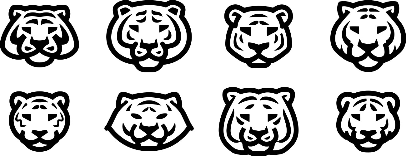 Tiger Face Draw Vector Images (over 7,600)