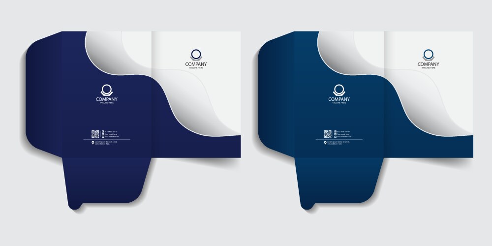 Creative stationery template file folder Vector Image