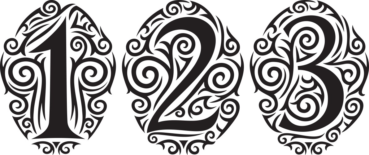Number Tribal Numbers Vector Images (over 750)