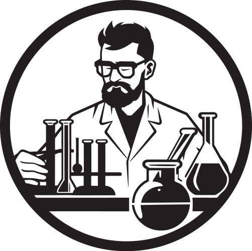 Laboratory technicians role in artvisualizing lab Vector Image