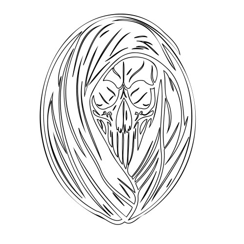 Grim reaper halloween sketch outline Royalty Free Vector