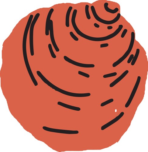 Nature shell icon cartoon style Royalty Free Vector Image