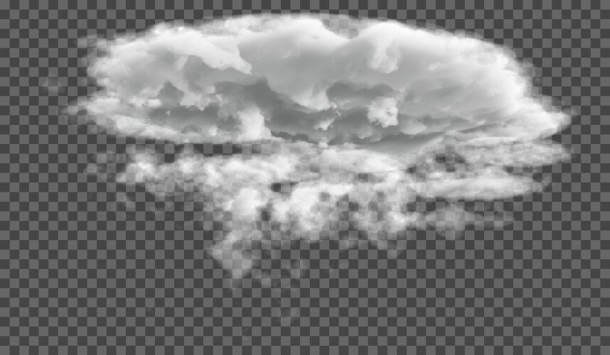 Single cloud on a transparent background Vector Image