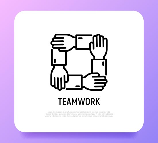 Teamwork unity trust and corporate partnership Vector Image