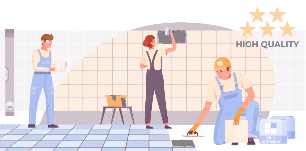 Realistic ceramic floor tiles background Vector Image